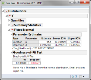 Box Cox Transformation with JMP - Lean Sigma Corporation